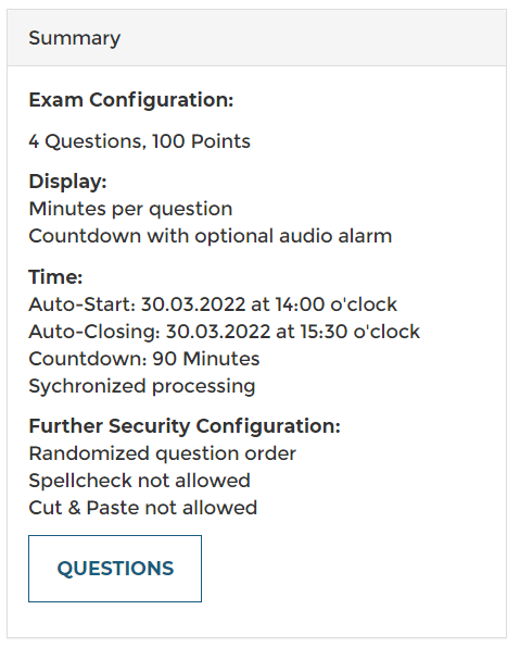 Digitale Prüfungen Guide - Application "Digital Exams"